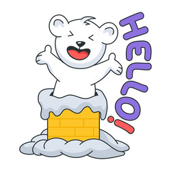 Hello bear Royalty Free Vector Image - VectorStock