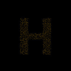 Glitter capital letter h sticker Royalty Free Vector Image