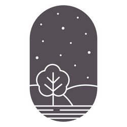 Nightie landscape cut out Royalty Free Vector Image