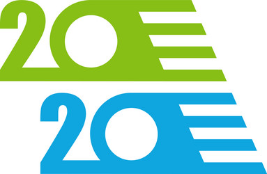 2020 logo design concept template icon symbol Vector Image