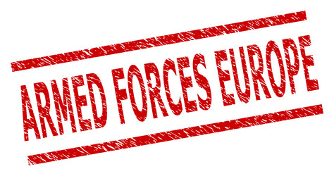 Armed forces europe rubber stamp Royalty Free Vector Image