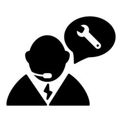 Car service call center isolated icon on white Vector Image