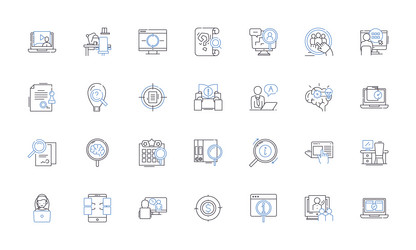 Life and death line icons collection mortality Vector Image