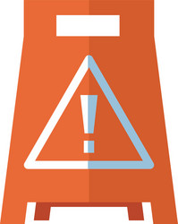 Floor caution signal flat style icon Royalty Free Vector