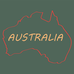 Australia map shape icon Royalty Free Vector Image