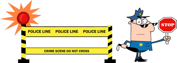 Police traffic stop cartoon Royalty Free Vector Image