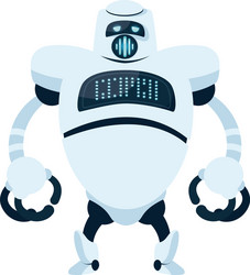 White robot cartoon with face design Royalty Free Vector