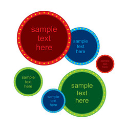 Abstract colorful round shape text banner design Vector Image