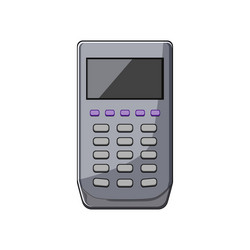 Pay pos terminal cartoon Royalty Free Vector Image