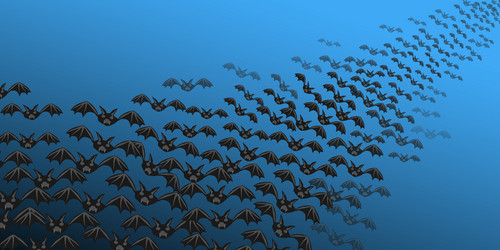 Bat Flock Vector Images (over 440)