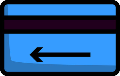 Front and back side of credit card icon Royalty Free Vector