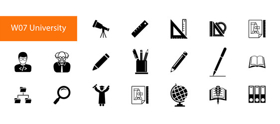 Education levels concept flat icon set Royalty Free Vector
