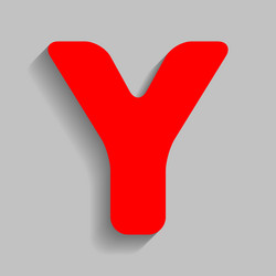 Letter y sign design template element red Vector Image