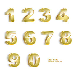 Counting numbers with gold in mining carts Vector Image