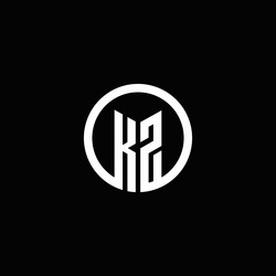 Kz logo monogram with square rotate style design Vector Image