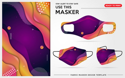 Modern protective mask design template Royalty Free Vector