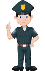 Police officers in brown uniform Royalty Free Vector Image