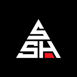 Ssh logo letter letter logo design Royalty Free Vector Image