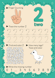 Children educational cards with numbers Royalty Free Vector