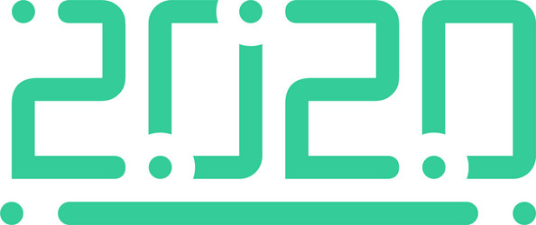 2020 logo design concept template icon symbol Vector Image