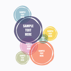 Abstract colorful round shape text banner design Vector Image
