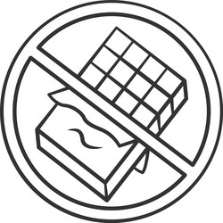 Chocolate free product color icon no sugar Vector Image