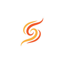 S letter fire flame logo Royalty Free Vector Image
