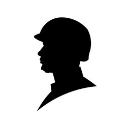 Silhouette saluting soldier Royalty Free Vector Image
