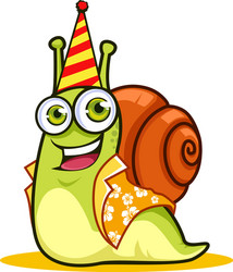 Snail mascot cartoon Royalty Free Vector Image