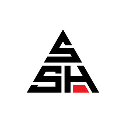 Ssh logo letter letter logo design Royalty Free Vector Image