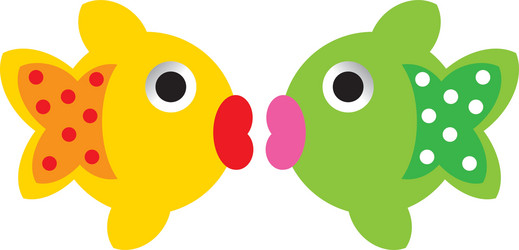 Yellow fish cartoon Royalty Free Vector Image - VectorStock