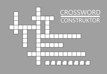 Crossword constructor puzzle squares empty set Vector Image
