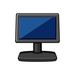 Machine pos terminal cartoon Royalty Free Vector Image
