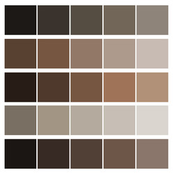 Color Palette for Dark Skin Vector Images (over 170)