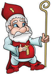 Saint nicholas - isolated on white background Vector Image