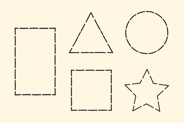 Frames outline set hand drawn decorative doodle Vector Image