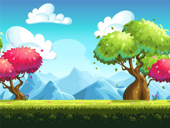 Seamless space background for platform game Vector Image