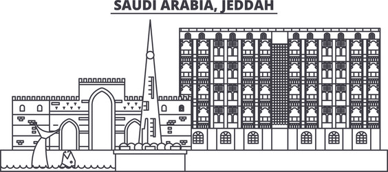 Jeddah Saudi Arabia Skyline Vector Images (over 120)