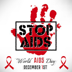 Stop aids poster Royalty Free Vector Image - VectorStock