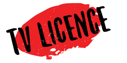 Tv licence rubber stamp Royalty Free Vector Image
