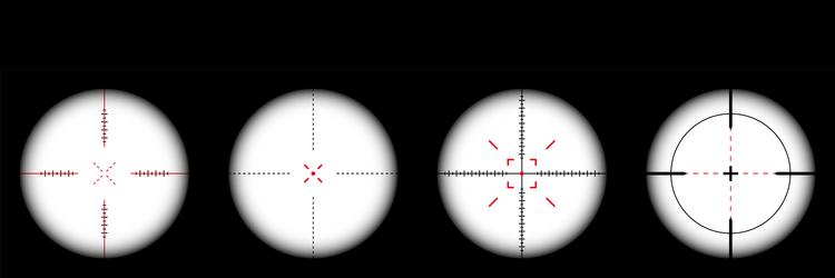 Weapon sight sniper rifle optical scope on black Vector Image