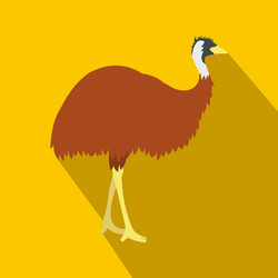 Emu icon simple style Royalty Free Vector Image
