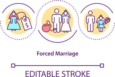 Forced marriage abstract concept Royalty Free Vector Image