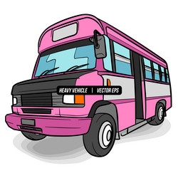 Pink kindergarten bus heavy vehicle transportation