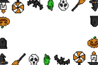 Pixel Art Halloween Vector Images (over 490)