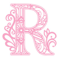 Set vintage floral letter monogram i Royalty Free Vector