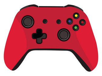 Game controller on white background Royalty Free Vector