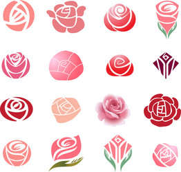 Roses design elements Royalty Free Vector Image