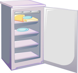 Freezer fridge cartoon Royalty Free Vector Image