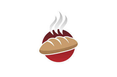 French bread baguette logo Royalty Free Vector Image